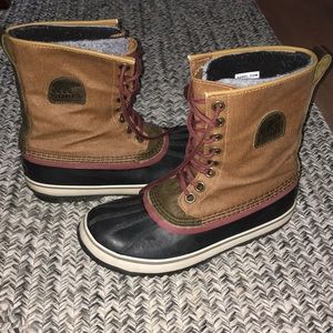 Sorel | Shoes | Sorel Canvas Snow Boots | Poshmark